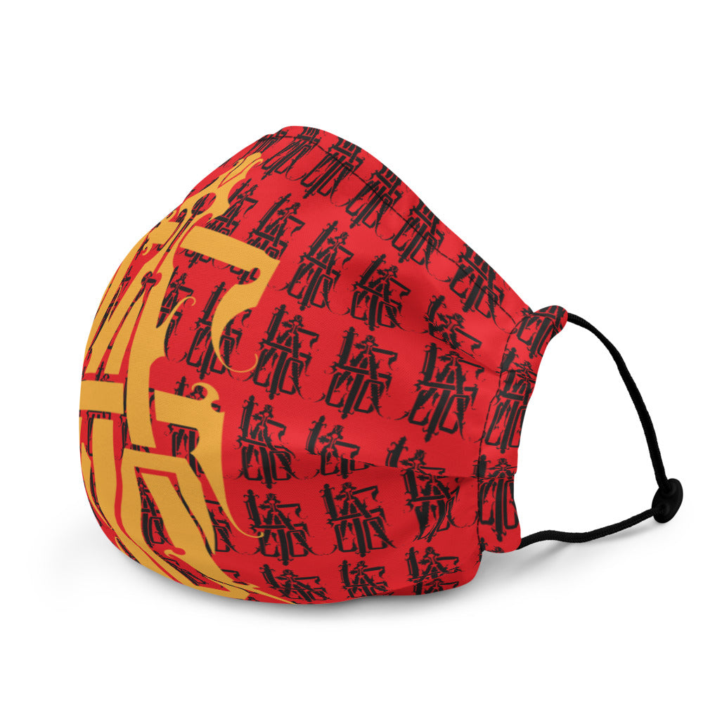 Black, red and gold face mask – L.A. Fairing Co.